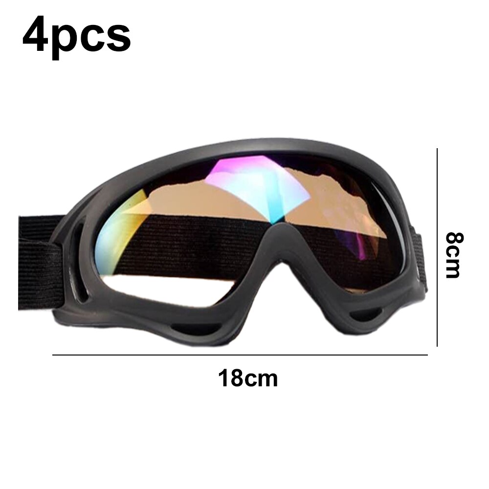 Set 4 ochelari sport, Pentru ski/snowboarding, Negru - eMAG.ro