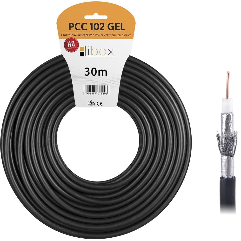Cablu coaxial, Libox, 30 m, Negru - eMAG.ro