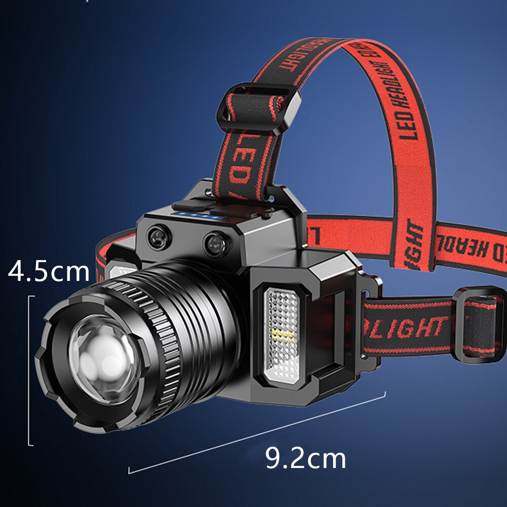 Lanterna de cap, LED, Ajustabila, Negru/Rosu - eMAG.ro