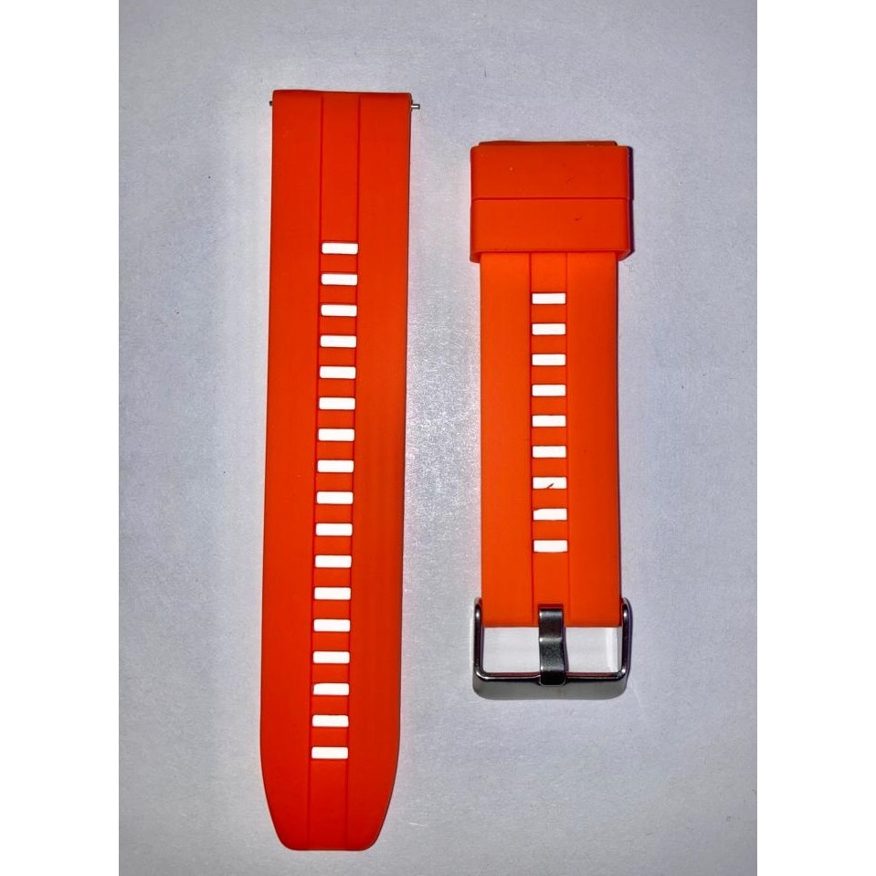 Силиконова каишка, съвместима с 22 мм часовник Huawei GT 2, оранжев ...