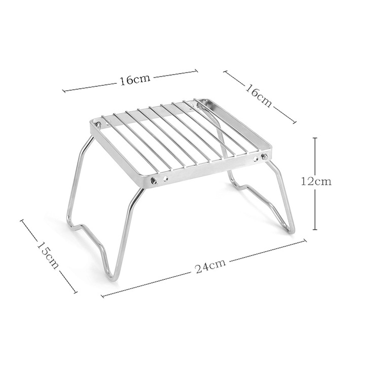 Mini gratar pentru gradina, JeiibrZui, Inox, Argintiu - eMAG.ro