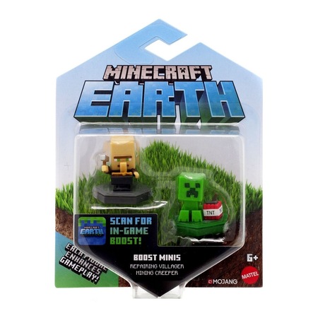 Figurina Villager & Creeper, Mattel, Minecraft, GMD15 - eMAG.ro