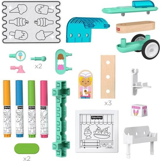 Set creativ pentru copii, Fisher Price, Stand de inghetata, GLY26 - eMAG.ro