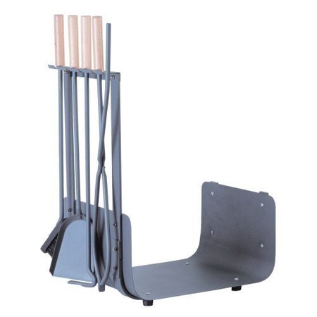Cos lemne, Otel/Lemn, 62 cm, Gri - eMAG.ro