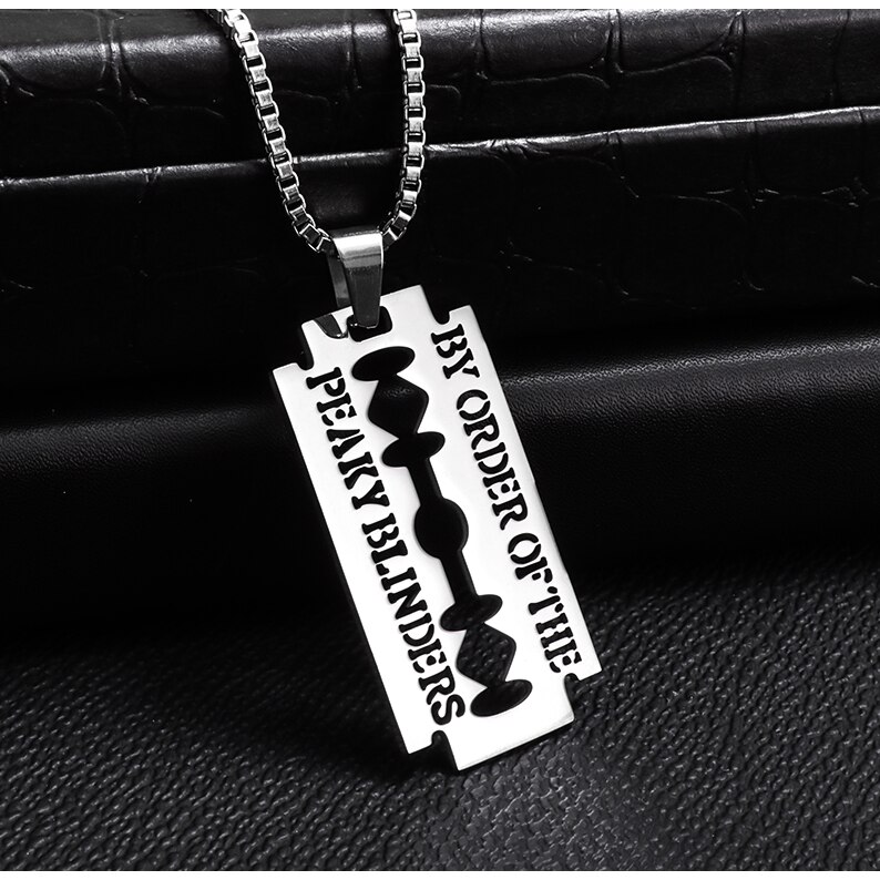 Верижка с висулка Peaky Blinders Razor Blade, MLX, сребро - eMAG.bg