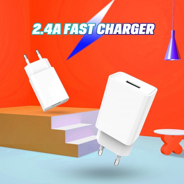 Зарядно устройство Бързо зарядно устройство Denmen DC01, 5V, 2.4A, 12W, бяло - eMAG.bg