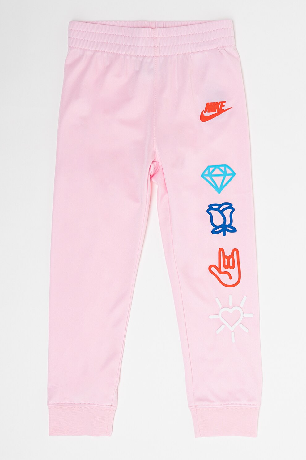 Nike, Спортен екип Swoosh с лого, Розов, 104-110 CM - eMAG.bg