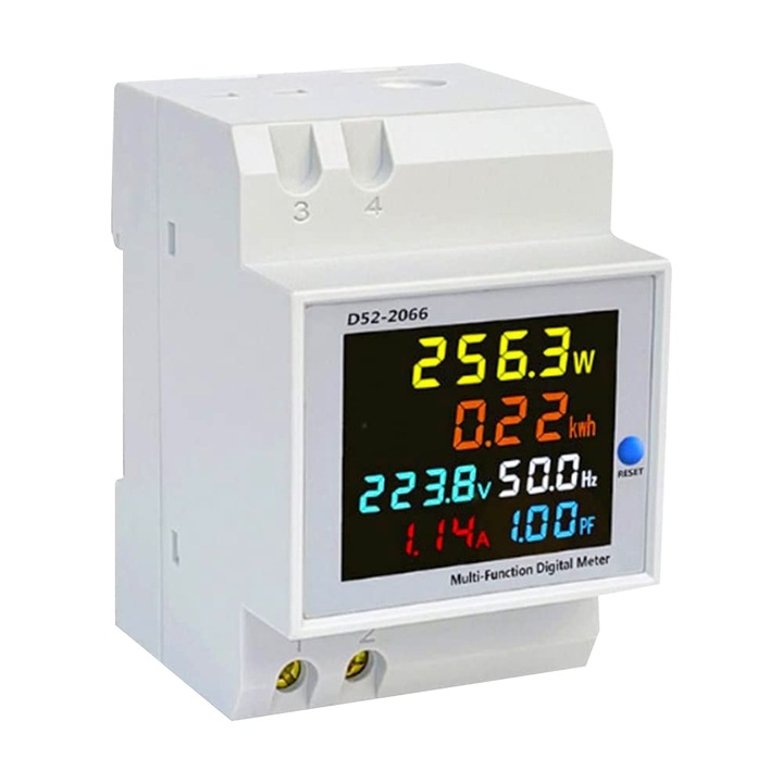 Contor monofazat de energie electrica, Multimeteru, Doerr, 6 in 1, LCD ...