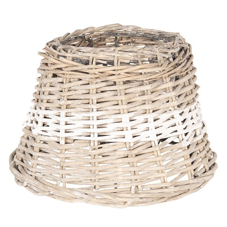 Abajur veioza rattan alb bej 23x16 cm - eMAG.ro