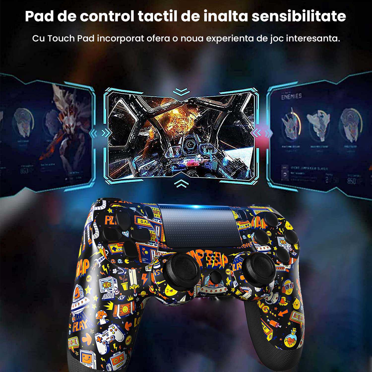Controller wireless, Sundiguer, compatibil cu PS4/PS4 Pro/PS4 Slim/PC ...