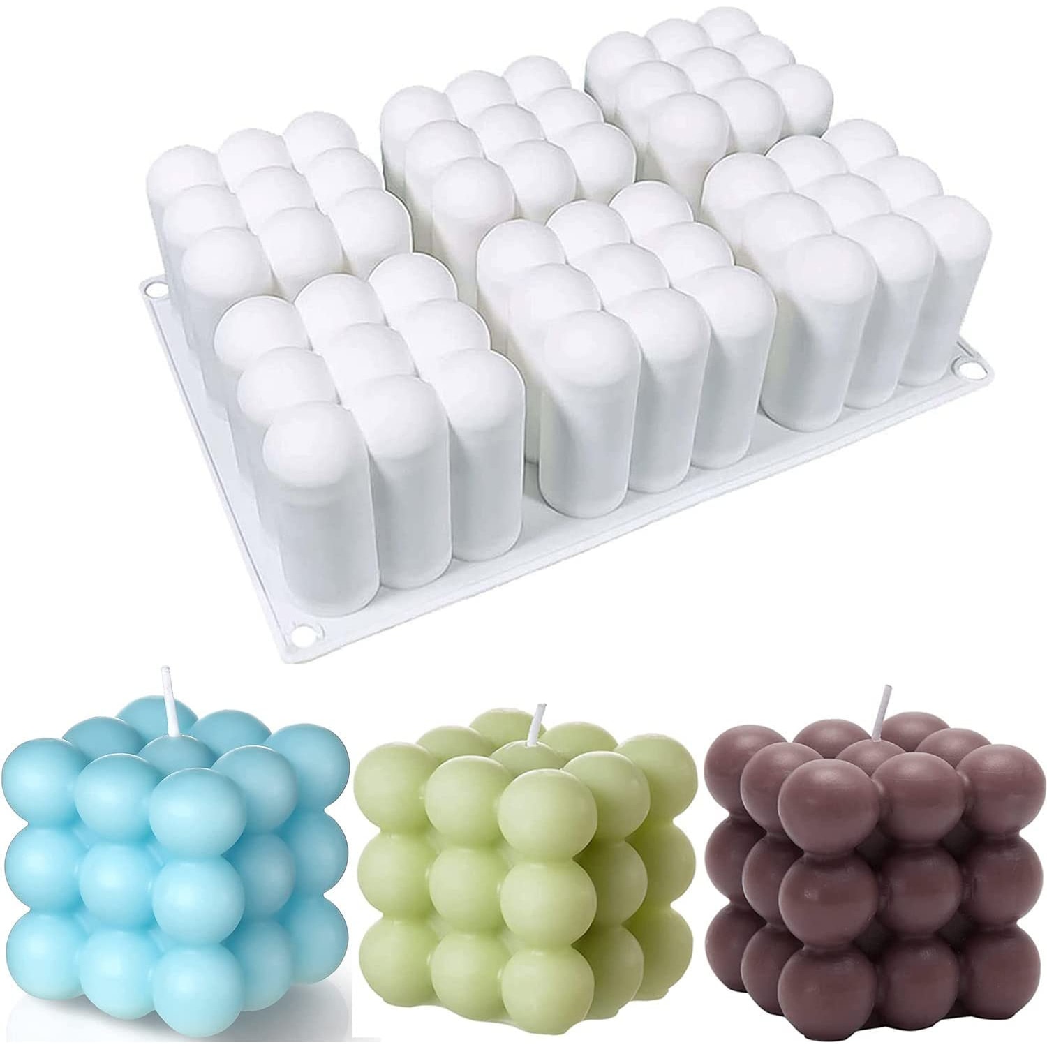 Set 6 Matrita de silicon de 3D pentru lumanari sau sapunuri handmade ...