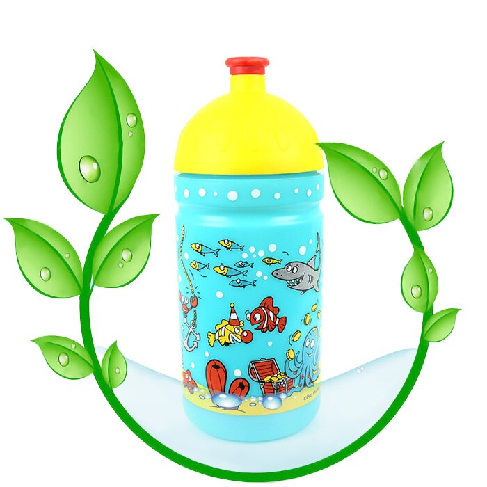 Sticla apa pentru copii Arena, Lumea de mare, Albastru/galben, 0.5L ...