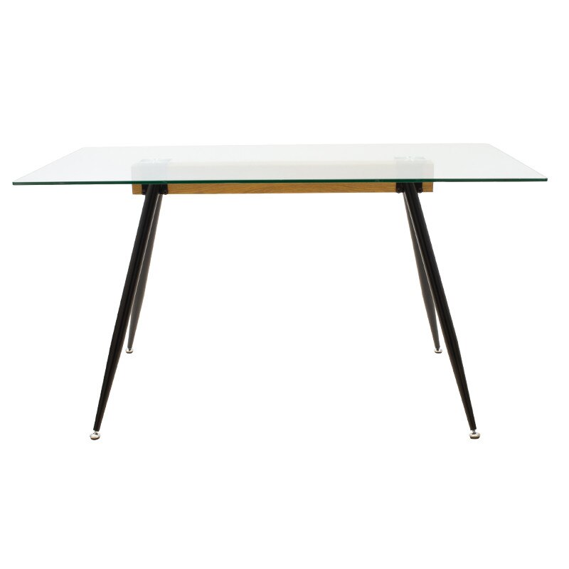 Masa living, Pako Word, Astrid, Negru, Transparent, 140x80x75 cm - eMAG.ro