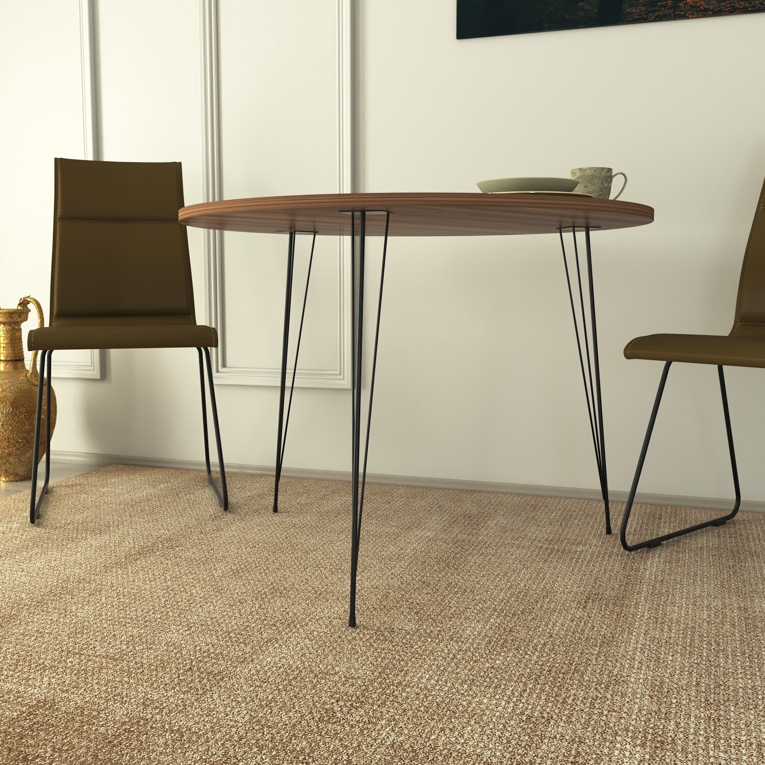 Masa living Rotunda Sandalf, Nuc, 90 x 90 x 75 cm - eMAG.ro