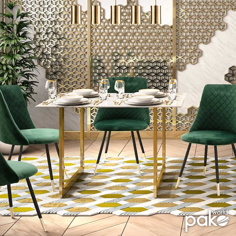 Masa living, Pako Word, Paris, Auriu, 120x80x75 cm - eMAG.ro