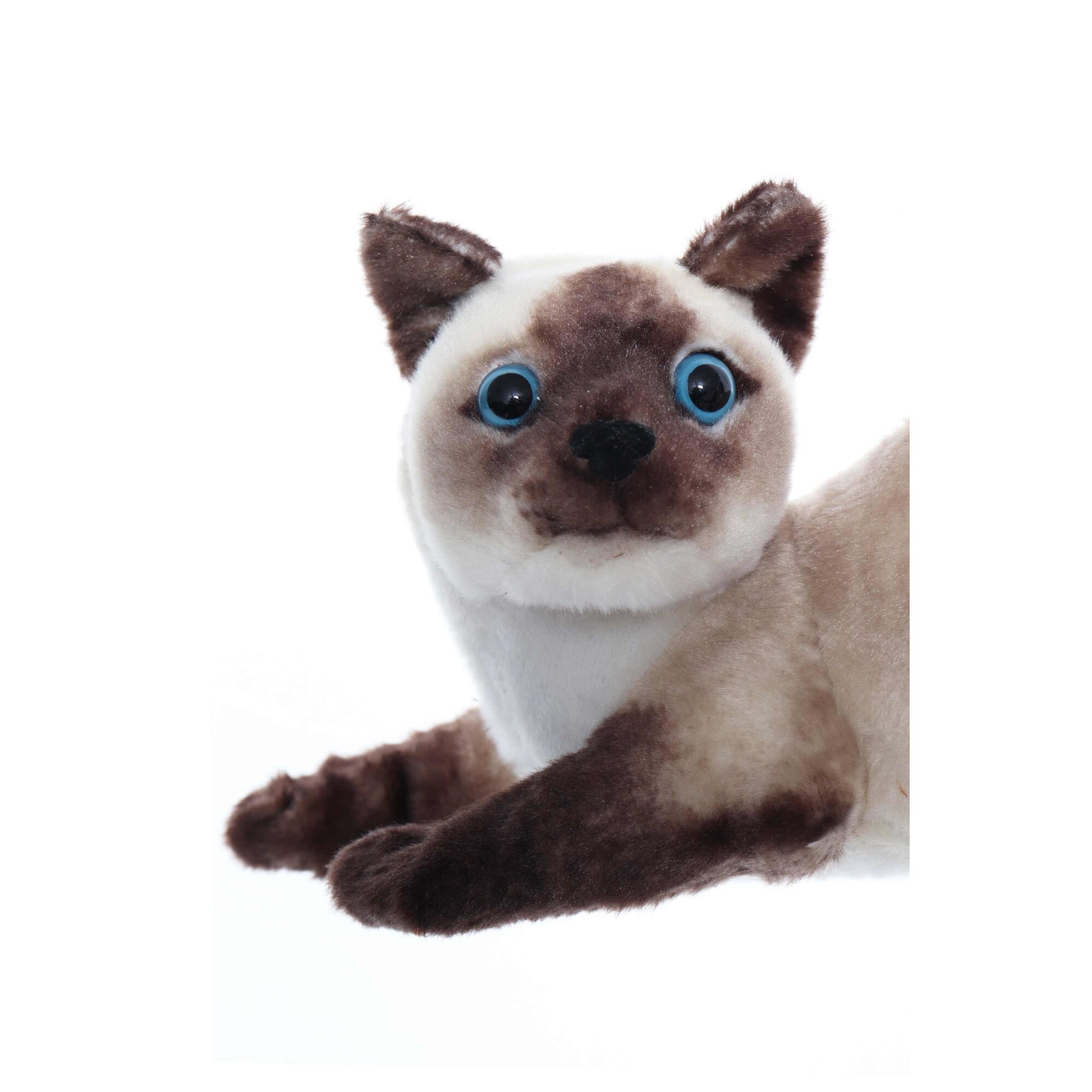 Jucarie de plus, Pisica maro-crem cu sunet, 15x27x11 cm, Recostore ...