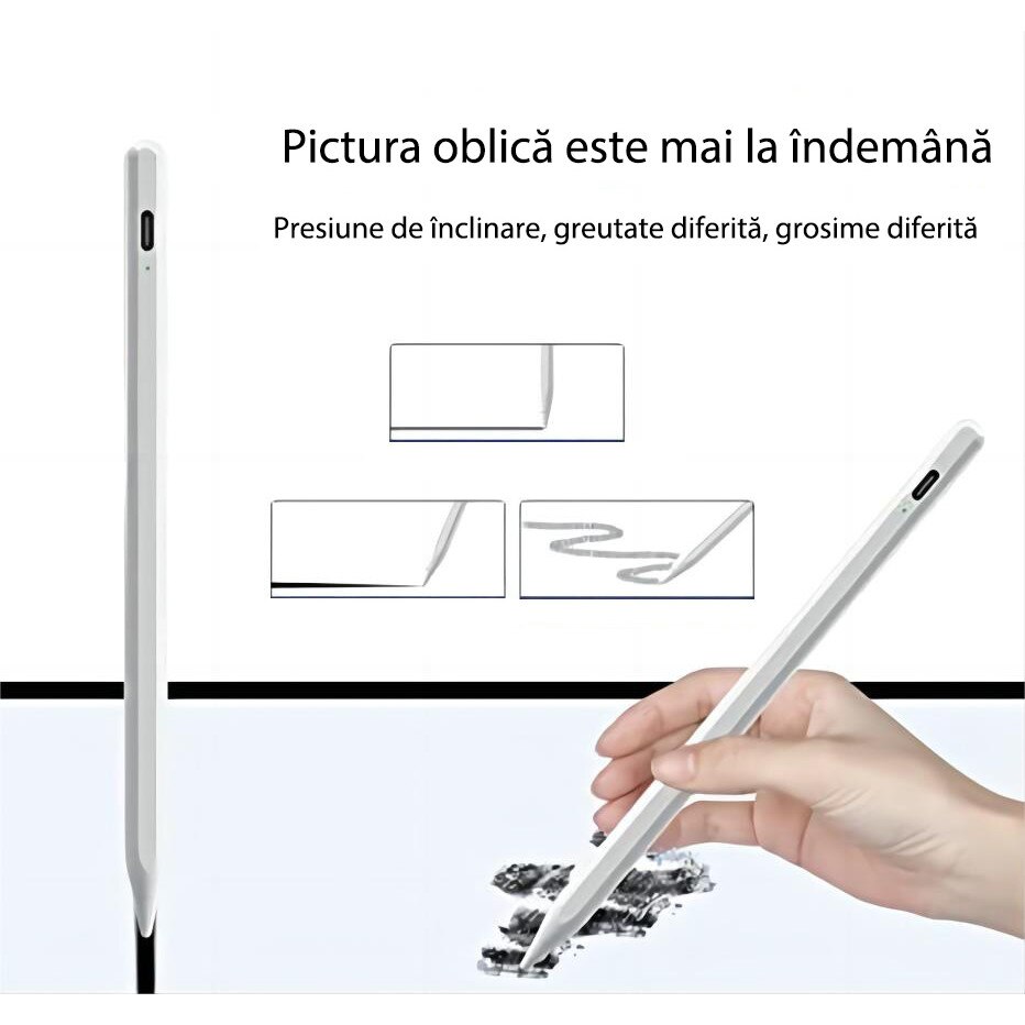 Stylus iPad Touch Pen, BYONDSELF®, conexiune Bluetooth, cu doua varfuri ...