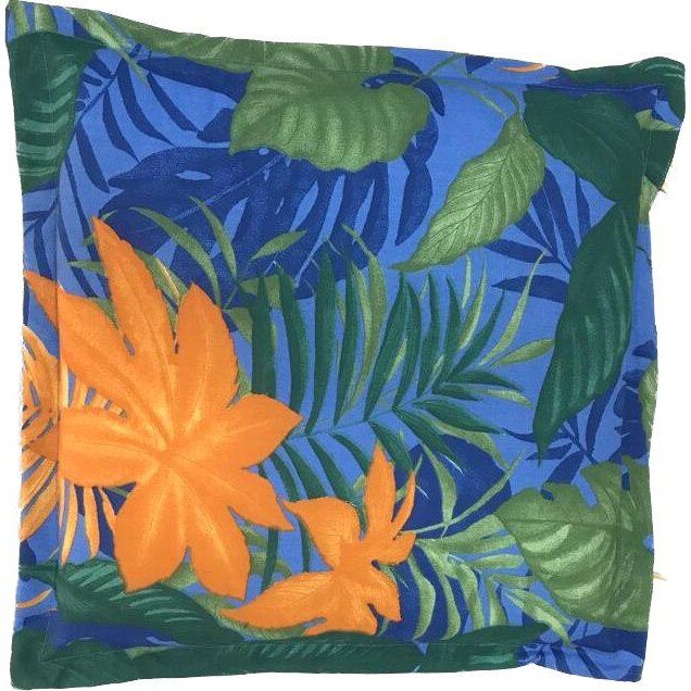 Perna sezut scaun, culoare albastra cu model, 43x40x4 cm - eMAG.ro