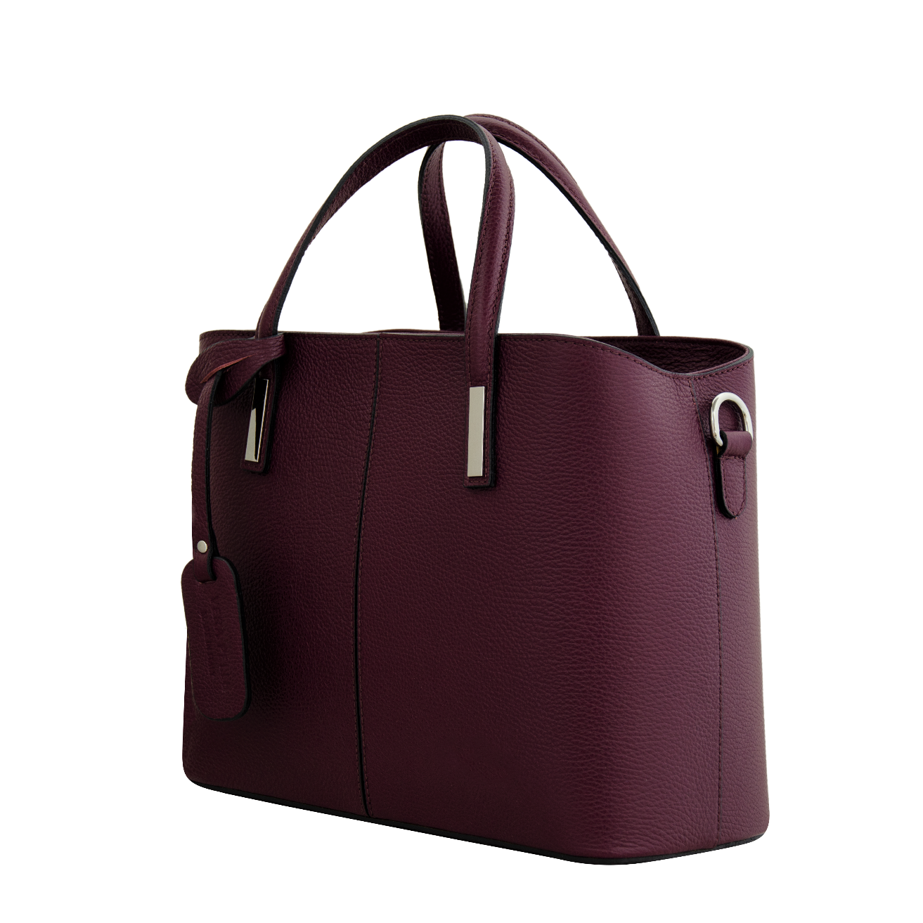 Geanta de dama din piele naturala Eva Bags, Simina rosu cardinal ...