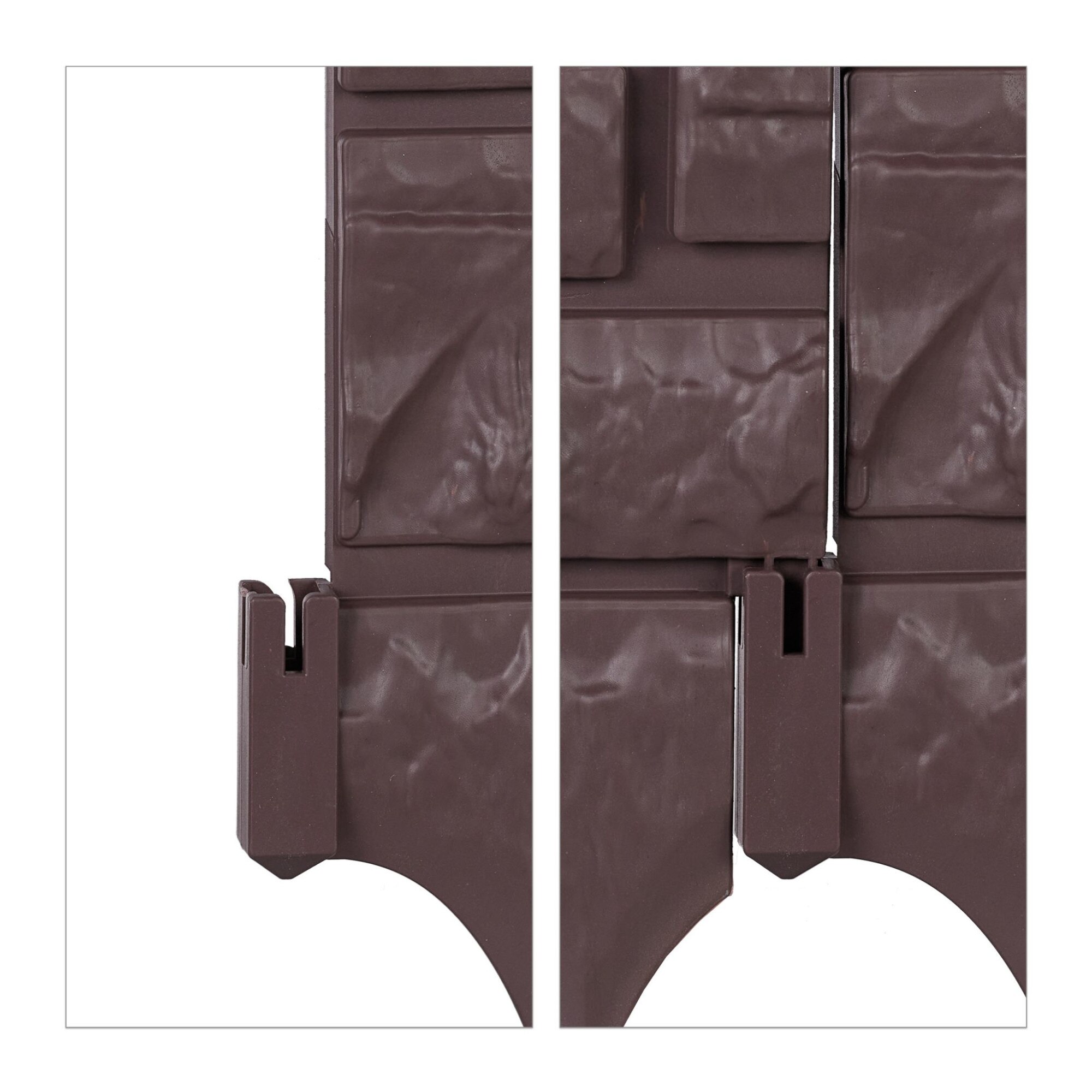 Bordura separatoare gazon, 12 piese, maro, 22 x 26 x 1,5 cm - eMAG.ro