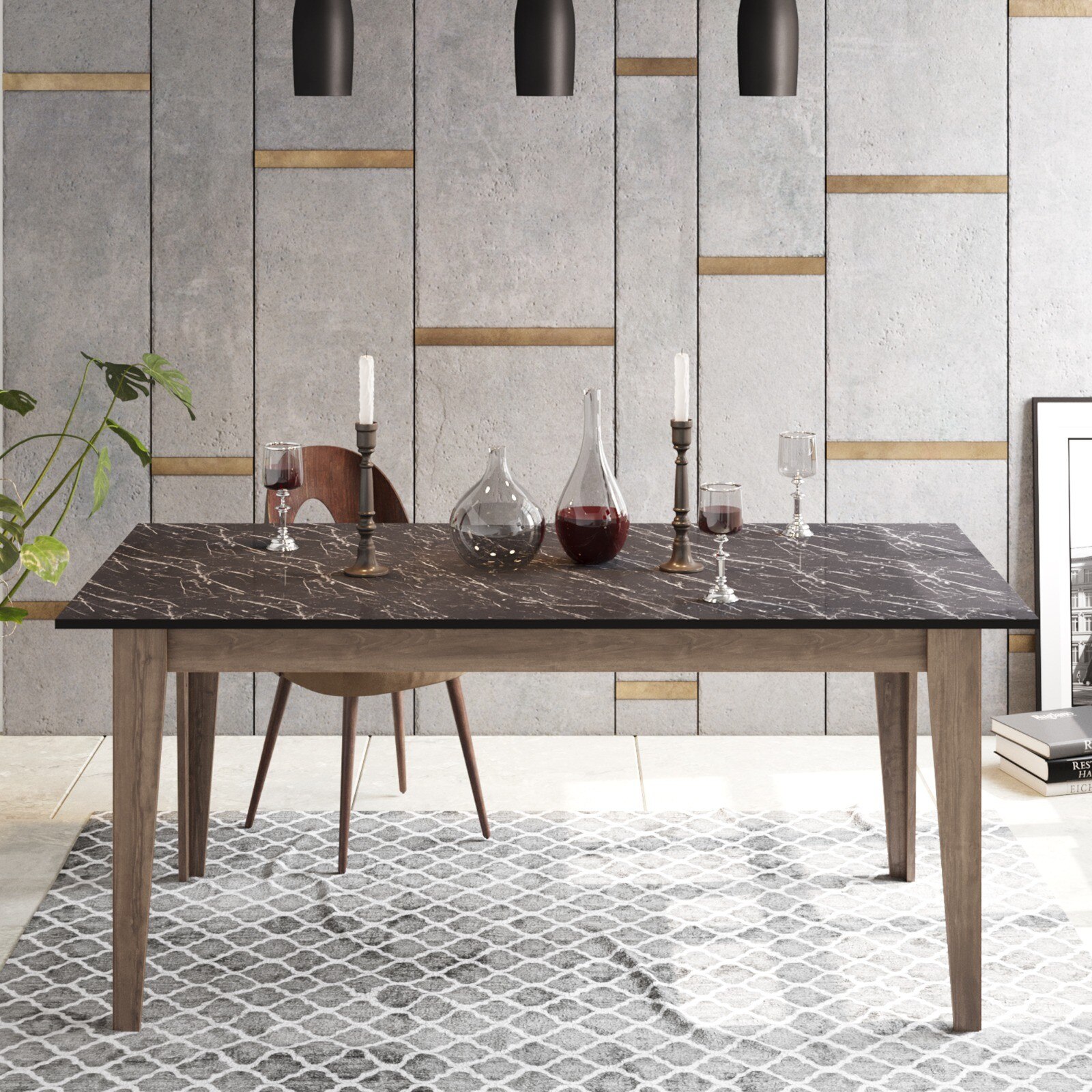 Masa living, Lorenz, Natural, 180 x 90 x 76 cm - eMAG.ro