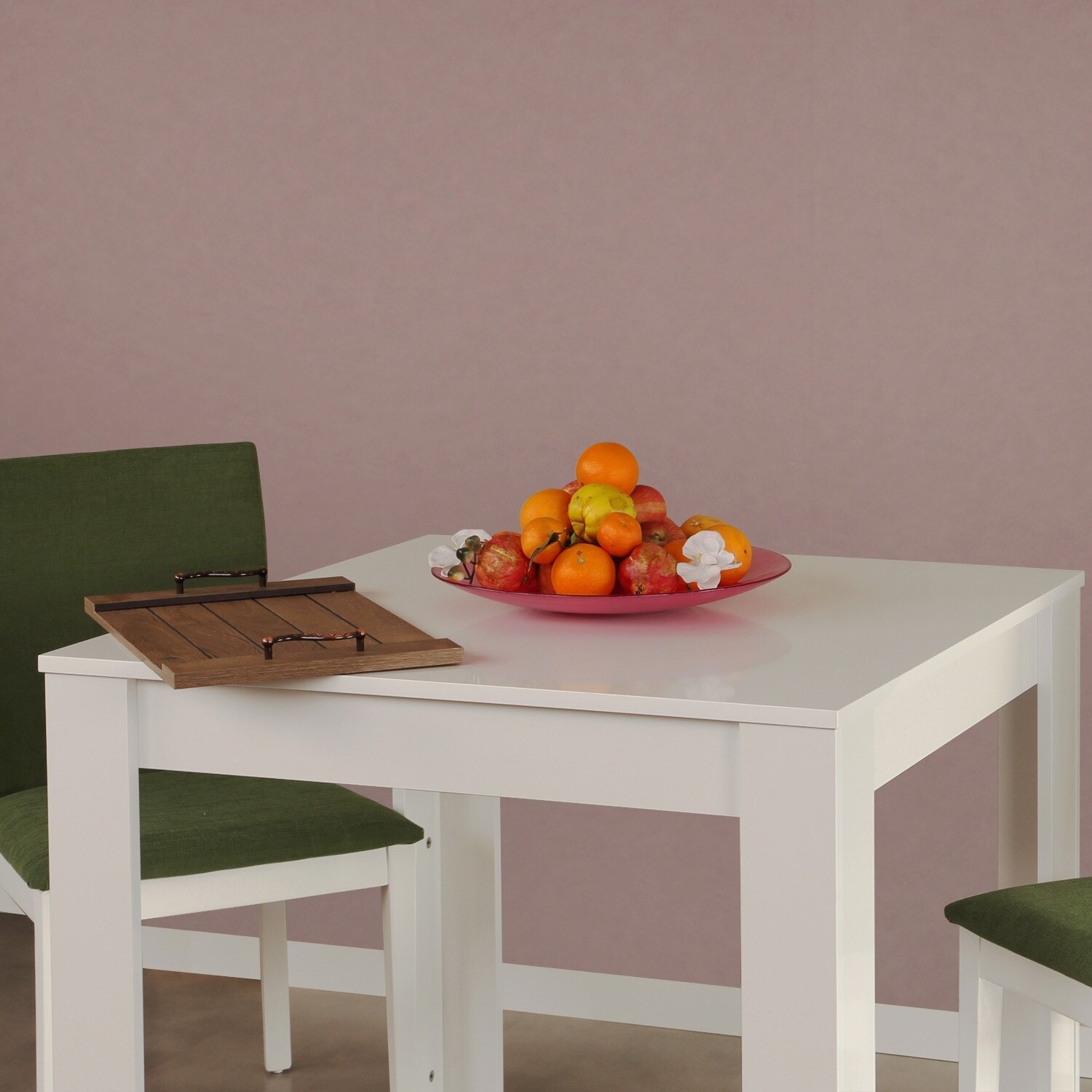 Masa living, Single 90, Alb, 90 x 80 x 78 cm - eMAG.ro