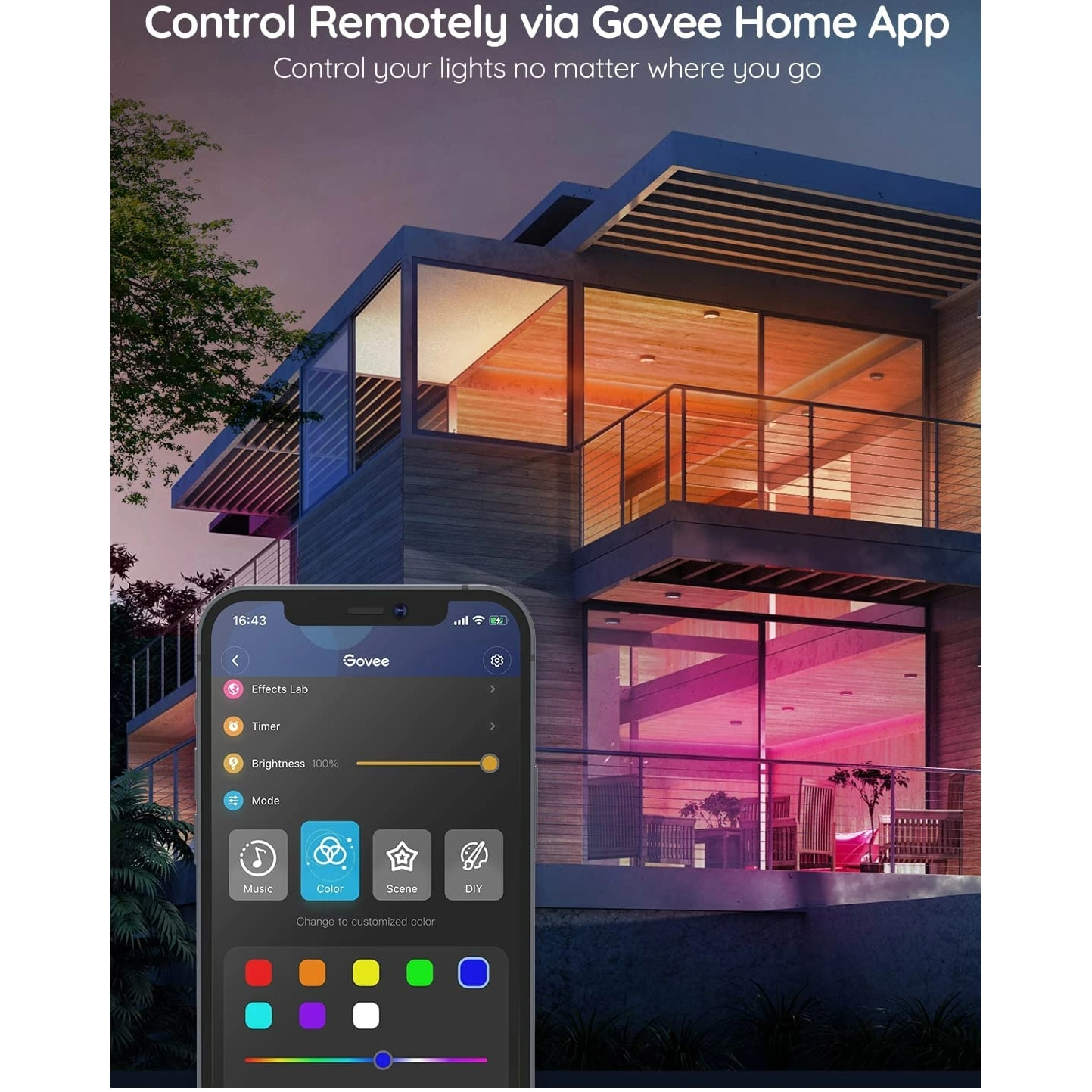 Banda LED RGB inteligenta Govee H615A RGB, Wi-Fi, Bluetooth ...