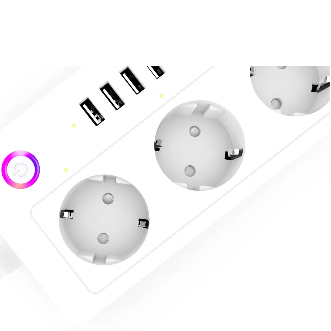 Prelungitor inteligent Rovo A26, Wi-Fi, comutator ON/OFF, 4 prize, 16A ...