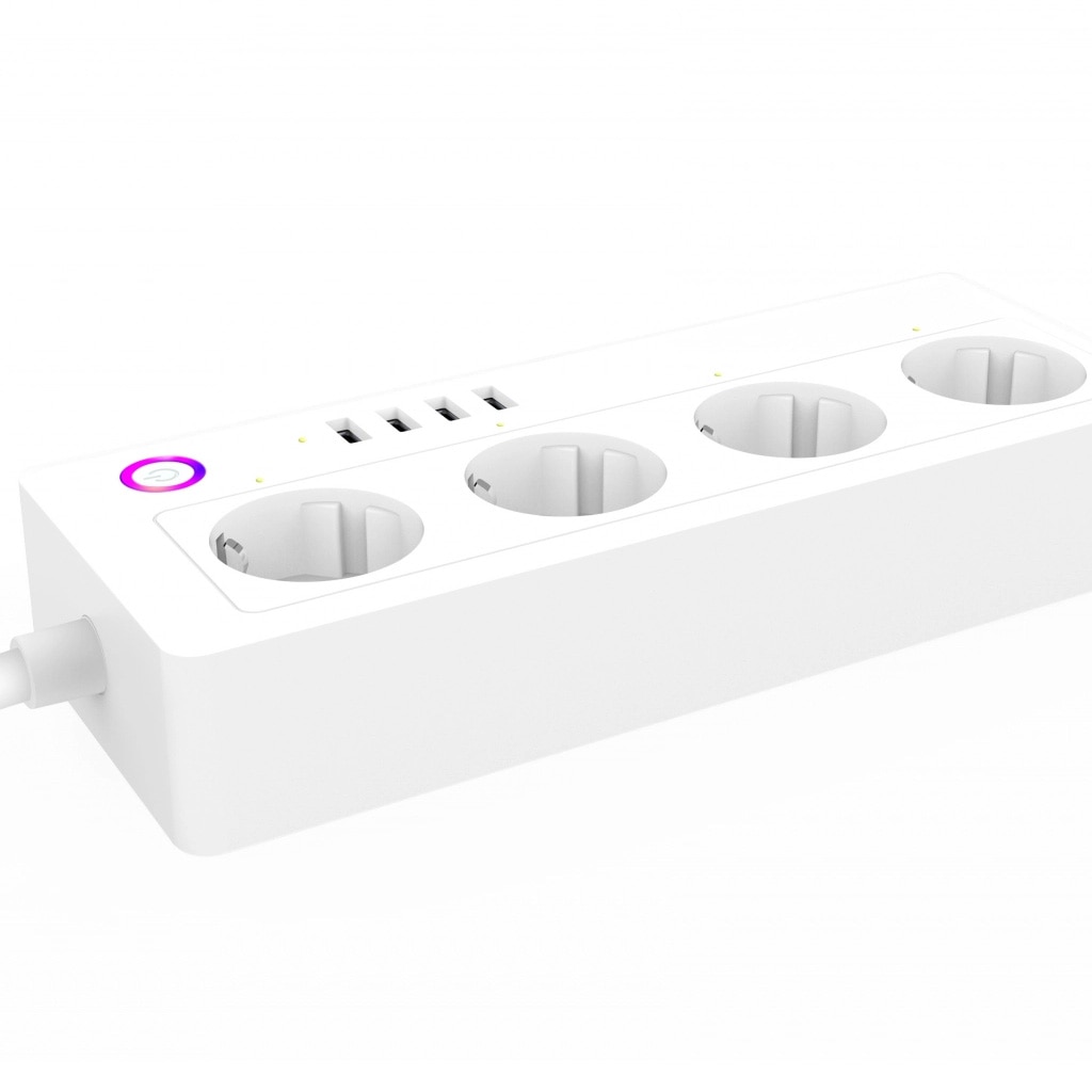 Prelungitor inteligent Rovo A26, Wi-Fi, comutator ON/OFF, 4 prize, 16A ...