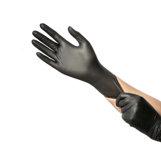 Set 100 Manusi Examinare Nitril Negre Serix Dark Black L - eMAG.ro