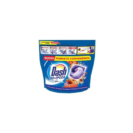 Detergent capsule pentru rufe colorate Dash All in 1 Pods Ambra 43 ...