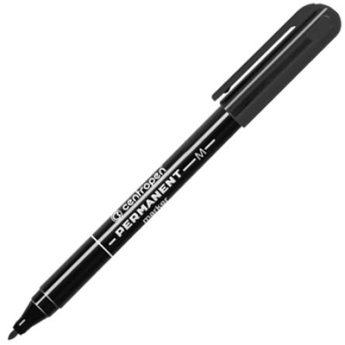Marker permanent, Centropen, 1 mm, Negru - eMAG.ro
