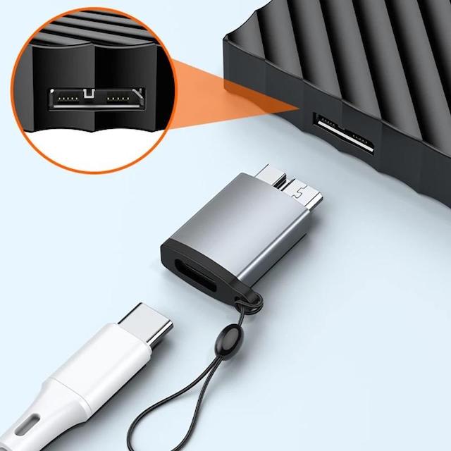 Adaptor USB-C - micro-B USB 3.0 pentru HDD extern, metalic - eMAG.ro
