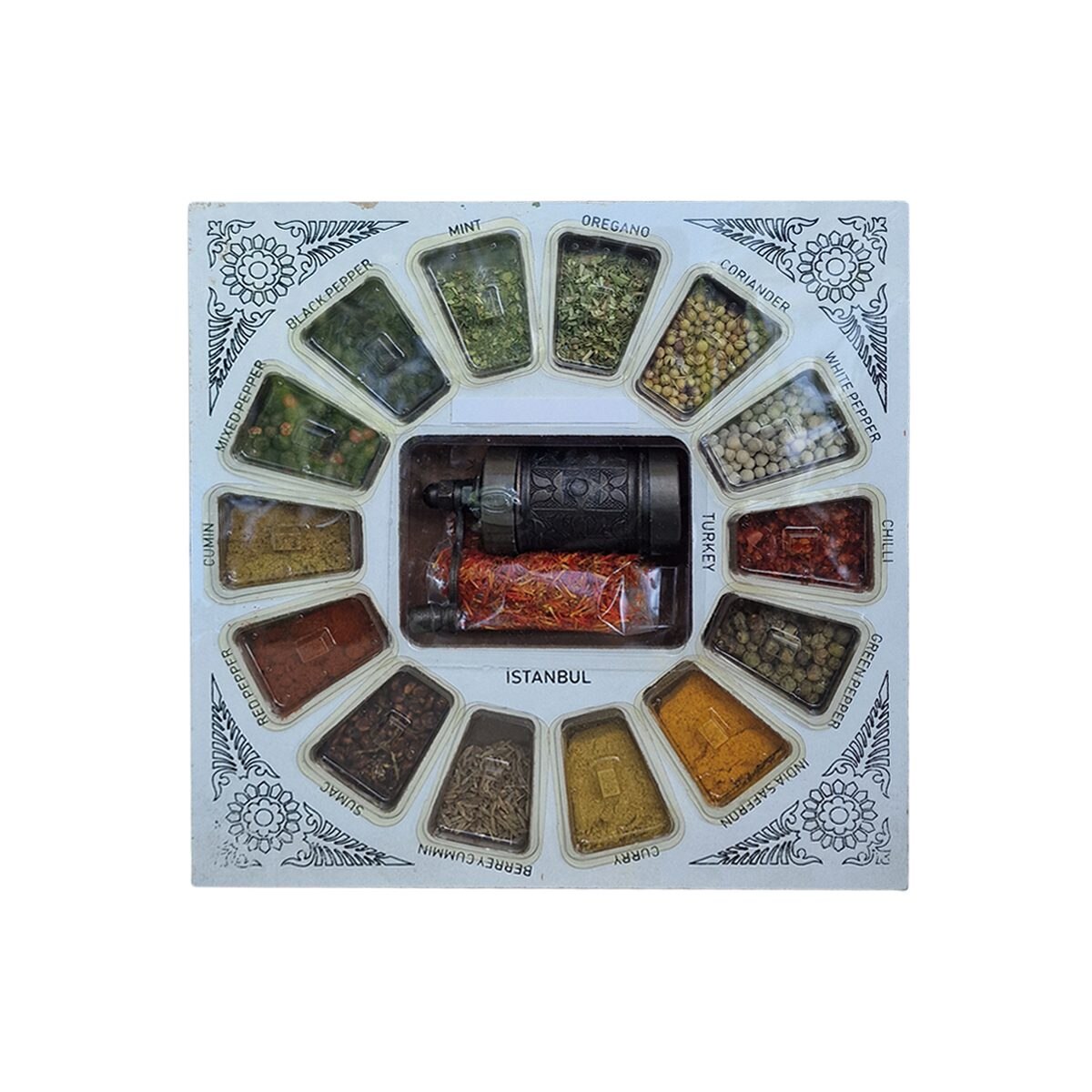 Set mixt 14 condimente authentic cu rasnita manuale - eMAG.ro