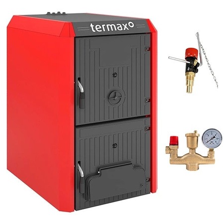 Pachet cazan biomasa din fonta Termax Bio 25 kW, Ø 147 mm, volum apa 39 ...