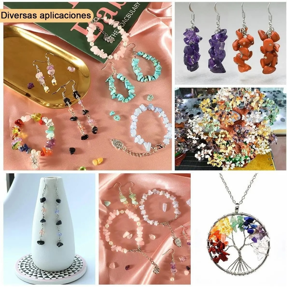 Set 550 margele pentru artizanat, BOMSTOM, Cleste, Snur, Multicolor ...