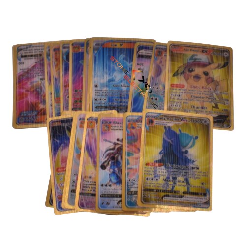 Joc de carti Pokemon Gold 3D Hologram Lenticular, Pachet 27 piese - eMAG.ro