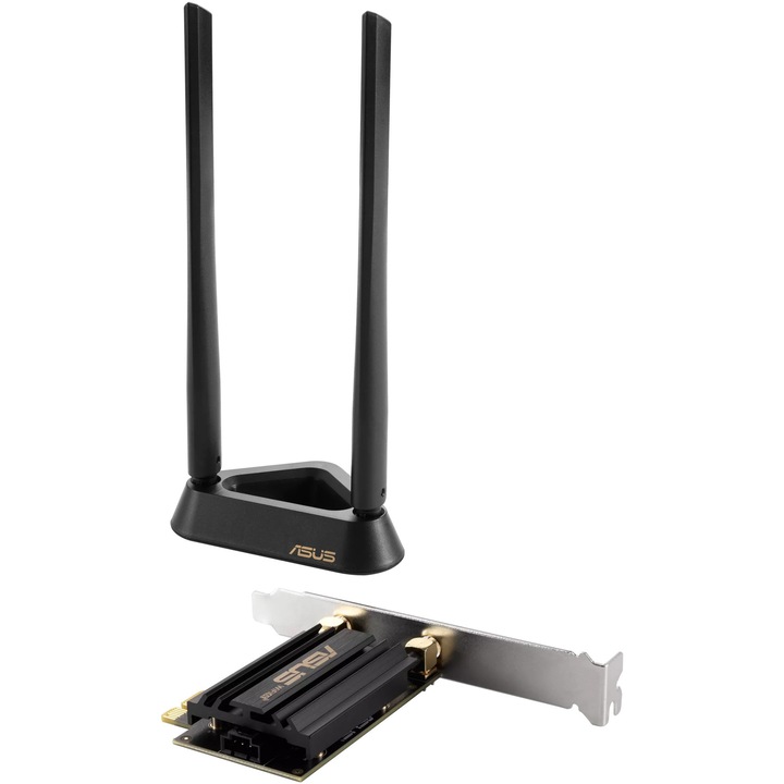 Placa de retea ASUS PCE-AXE59BT, AX5400, Wi-Fi 6E, Bluetooth 5.2 - eMAG.ro