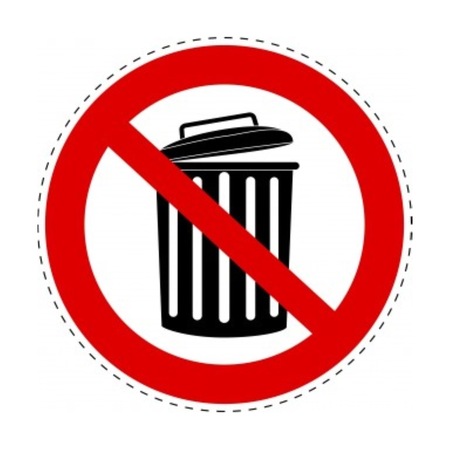 Sticker decorativ, Indicator de Restrictie - Utilizarea Acestui Cos ...