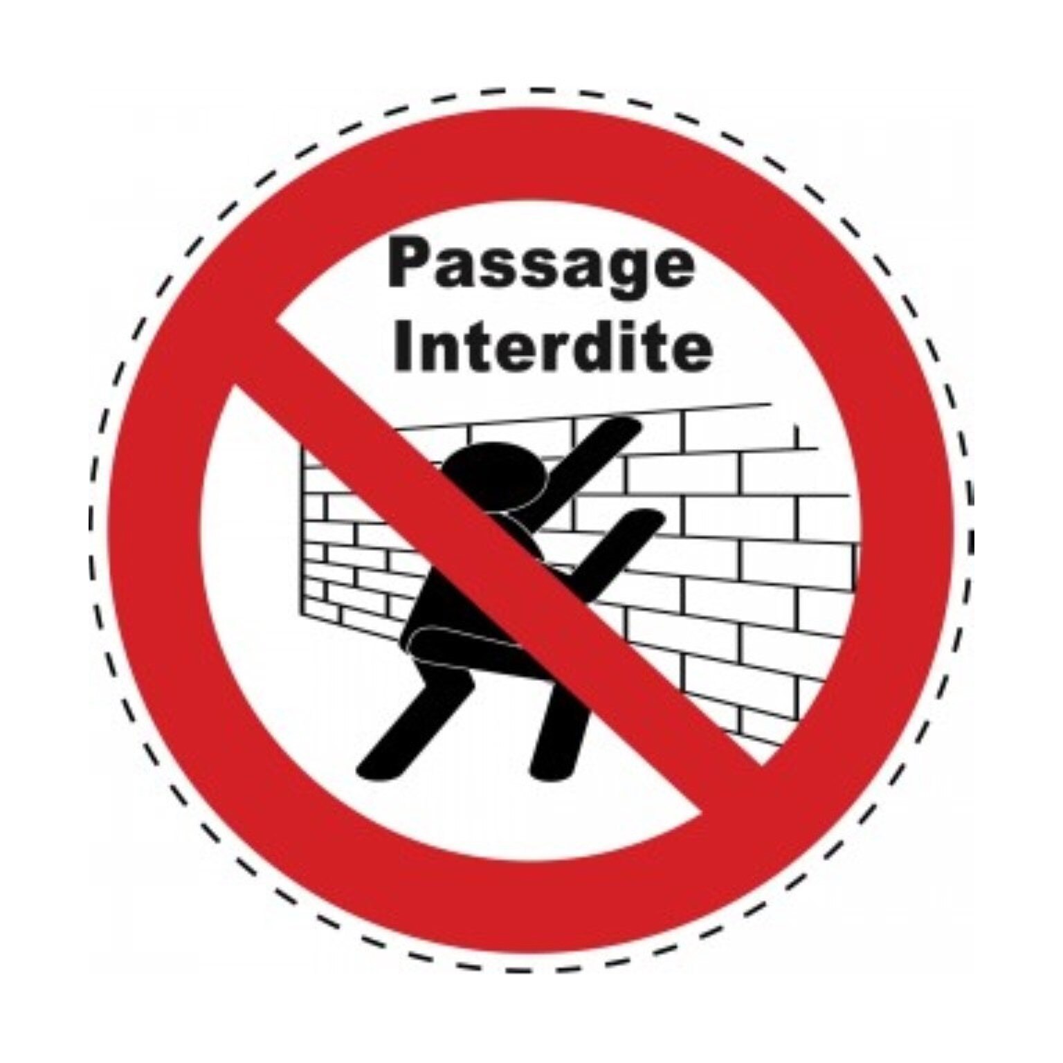 Sticker decorativ, Indicator de Restrictie - Trecerea Interzisa ...