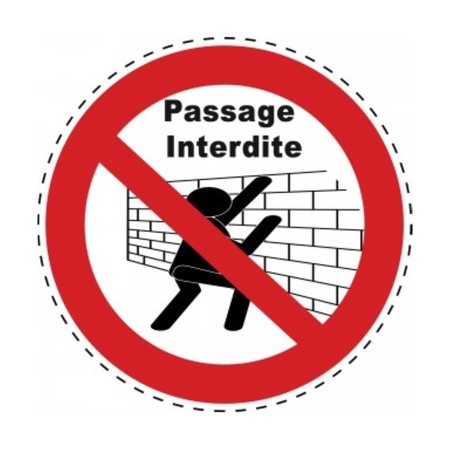 Sticker decorativ, Indicator de Restrictie - Trecerea Interzisa ...