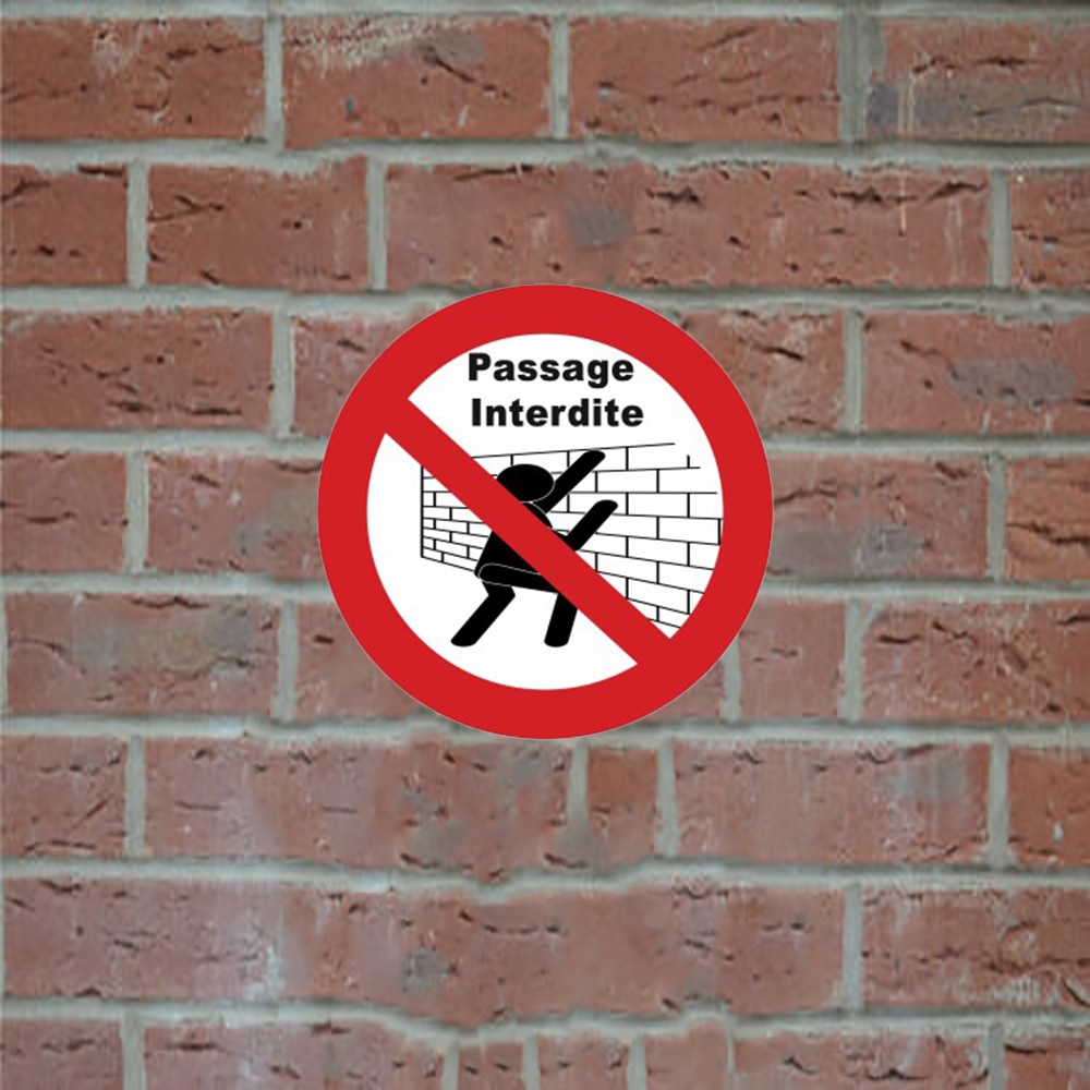 Sticker decorativ, Indicator de Restrictie - Trecerea Interzisa ...