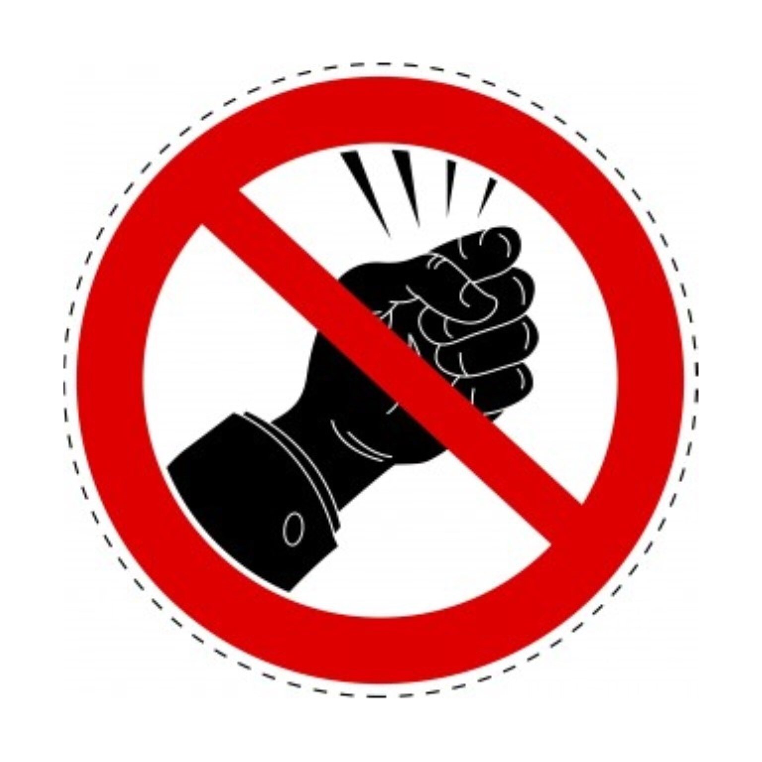 Sticker decorativ, Indicator de Restrictie - Interzis a Bate ...