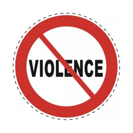 Sticker decorativ, Indicator de Restrictie - Fara Violenta ...