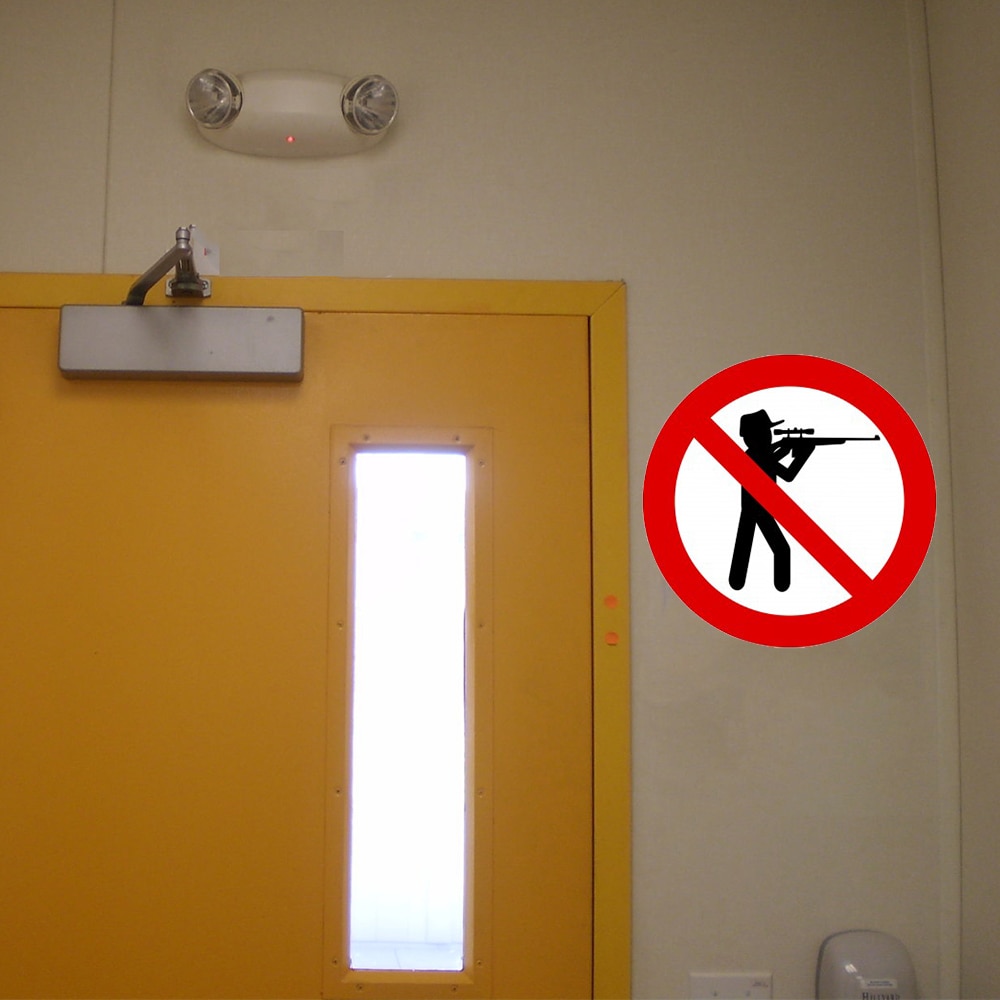 Sticker decorativ, Indicator de Restrictie - Vanatoarea Interzisa ...