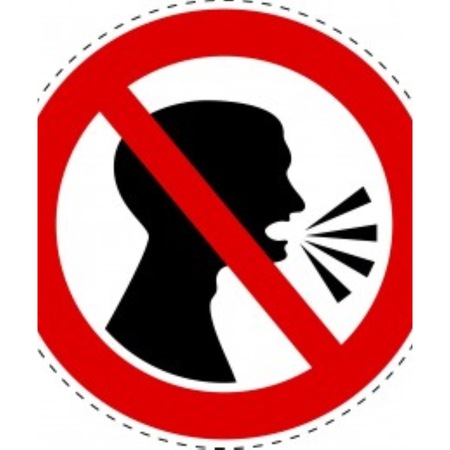 Sticker decorativ, Indicator de Restrictie - Vorbitul Galagios Interzis ...