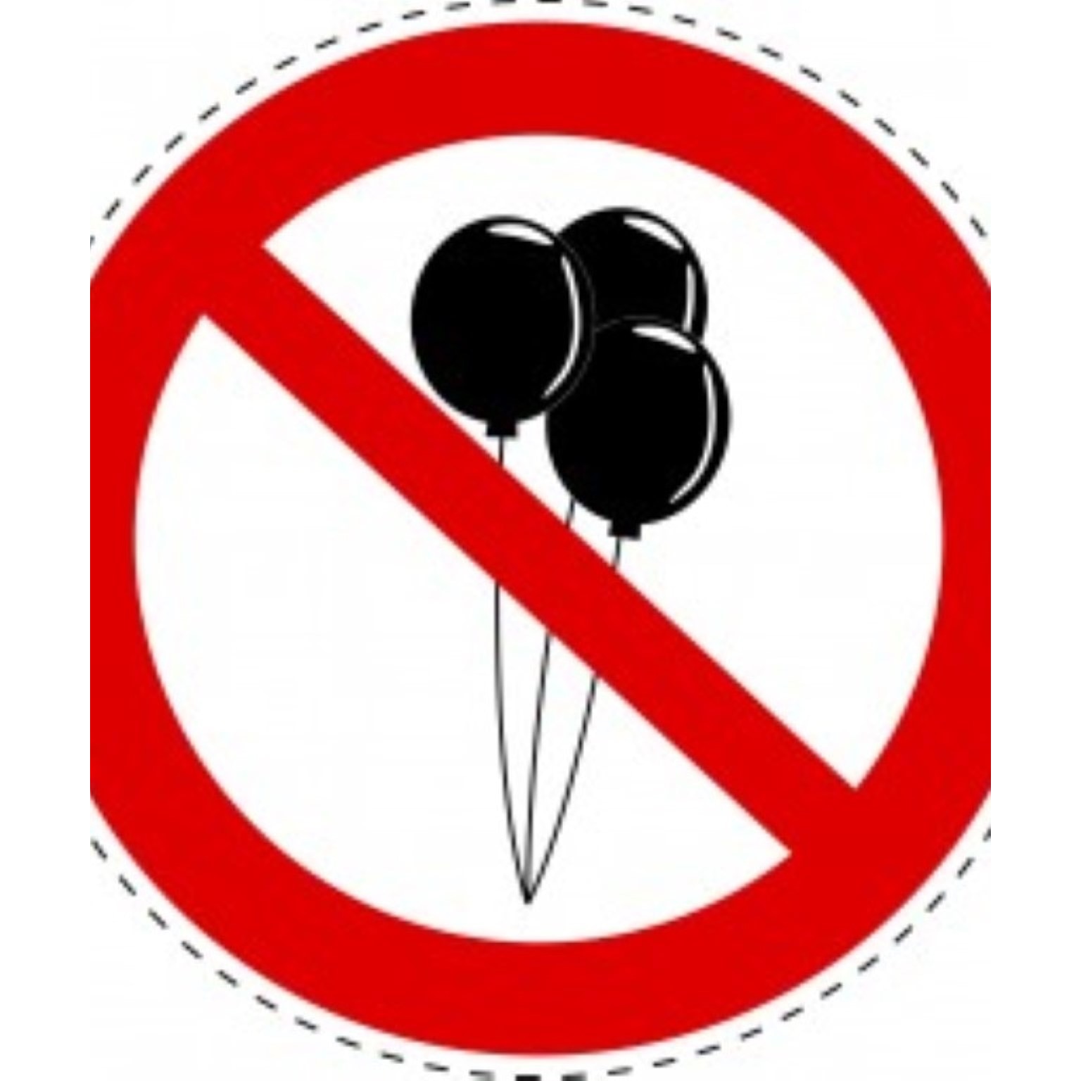 Sticker decorativ, Indicator de Restrictie - Interzis cu Baloane ...