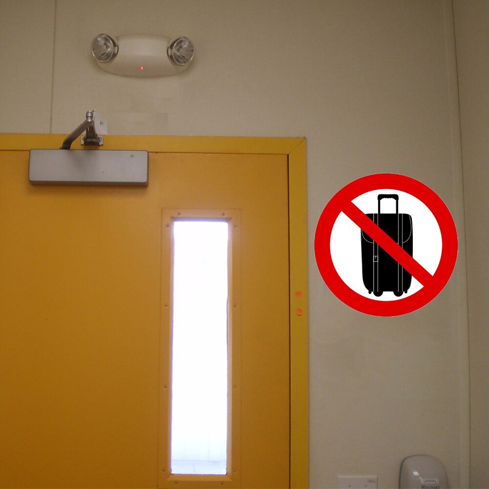 Sticker decorativ, Indicator de Restrictie - Interzis Accesul cu Bagaje ...