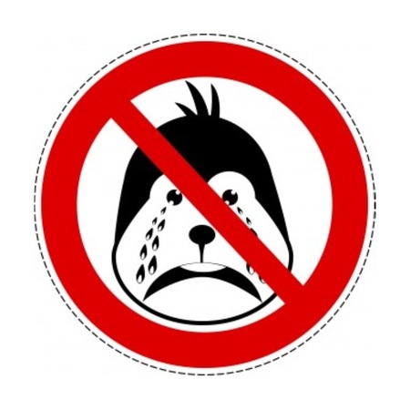 Sticker decorativ, Indicator de Restrictie - Plansul Interzis ...