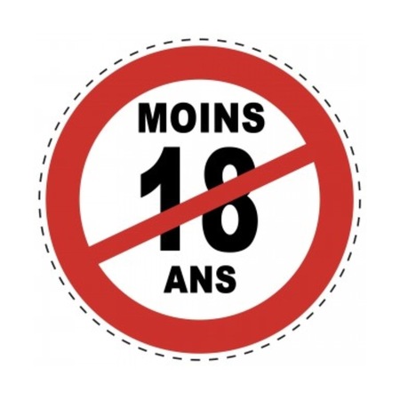 Sticker decorativ, Indicator de Restrictie - Interzis Sub 18 Ani ...